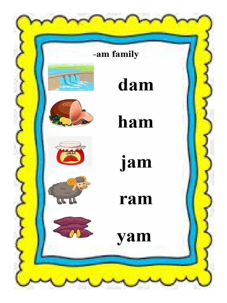 CVC Word Families for Kids | PDF | Cooking, Food & Wine | Art