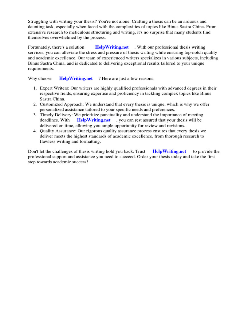 Thesis Binus Sastra China | PDF | Thesis
