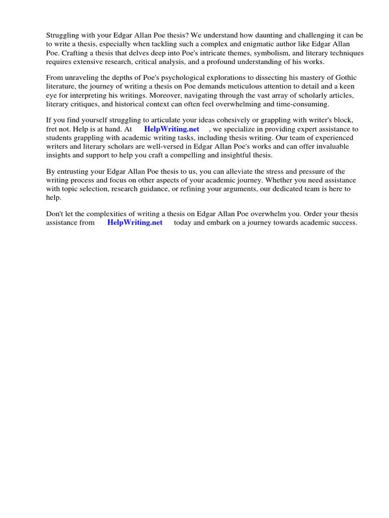 Alone Edgar Allan Poe Thesis | Download Free PDF | Poetry | Edgar Allan Poe