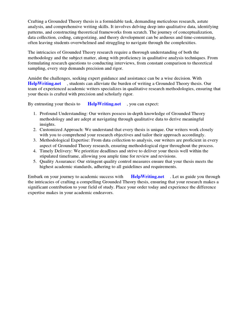 Grounded Theory Thesis Title | PDF | Methodology | Qualitative Research