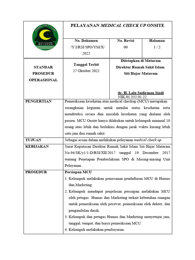 SPO MCU Onsite | PDF