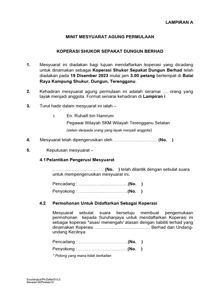 Lampiran A - Minit Map | PDF
