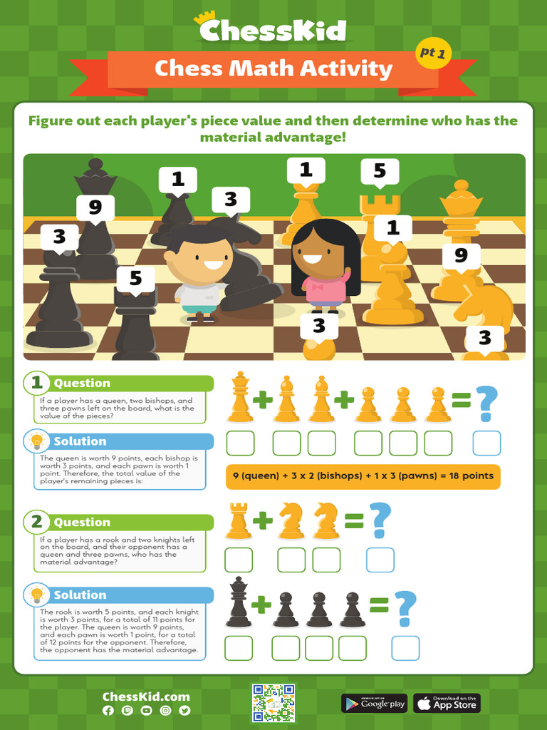 CK Chess Pieces Math Activity | PDF | Chess Theory | Game Theory