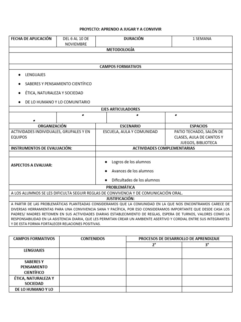 Formato Del Proyecto Vacío | PDF