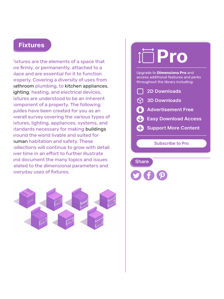 Fixtures Dimensions & Drawings | PDF | Bathroom | Kitchen