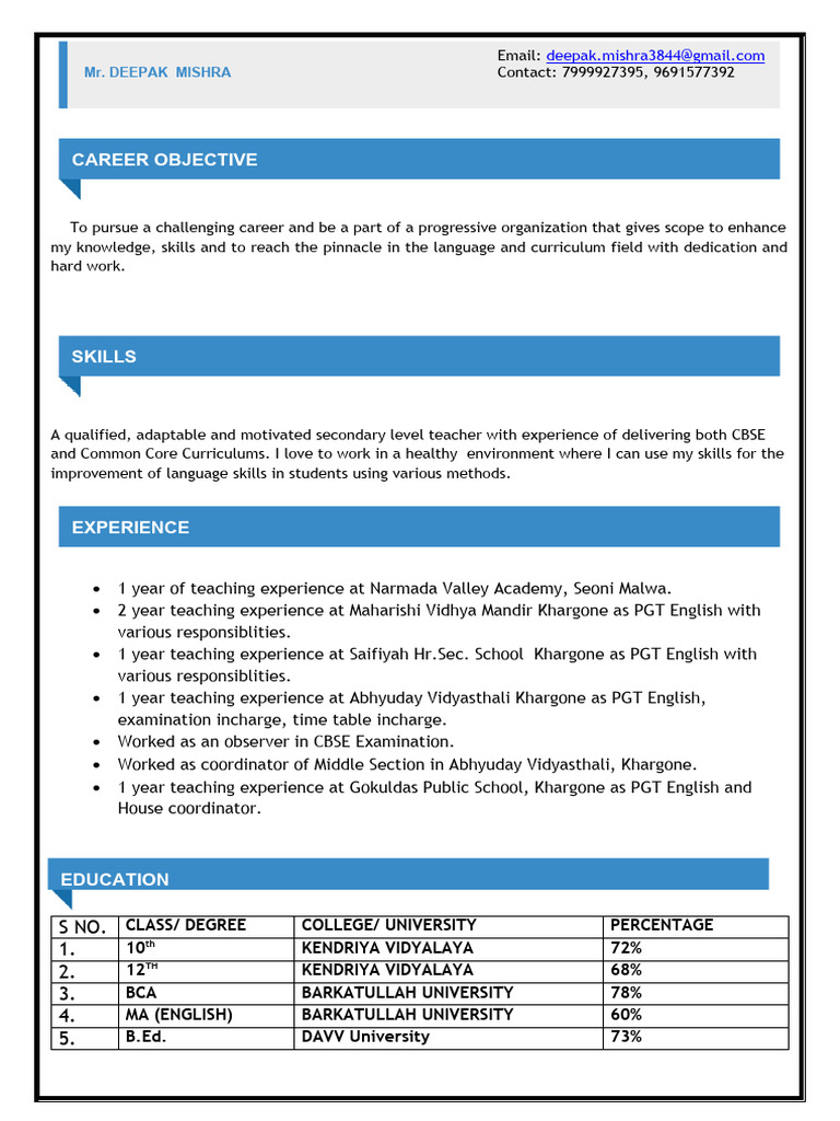 Resume 1 | PDF | Cognition | Learning