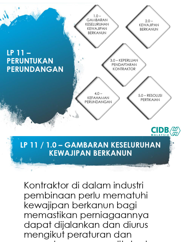 Kursus Cidb - Perundangan | PDF