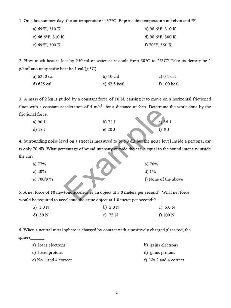 Physics Example | Download Free PDF | Temperature | Heat
