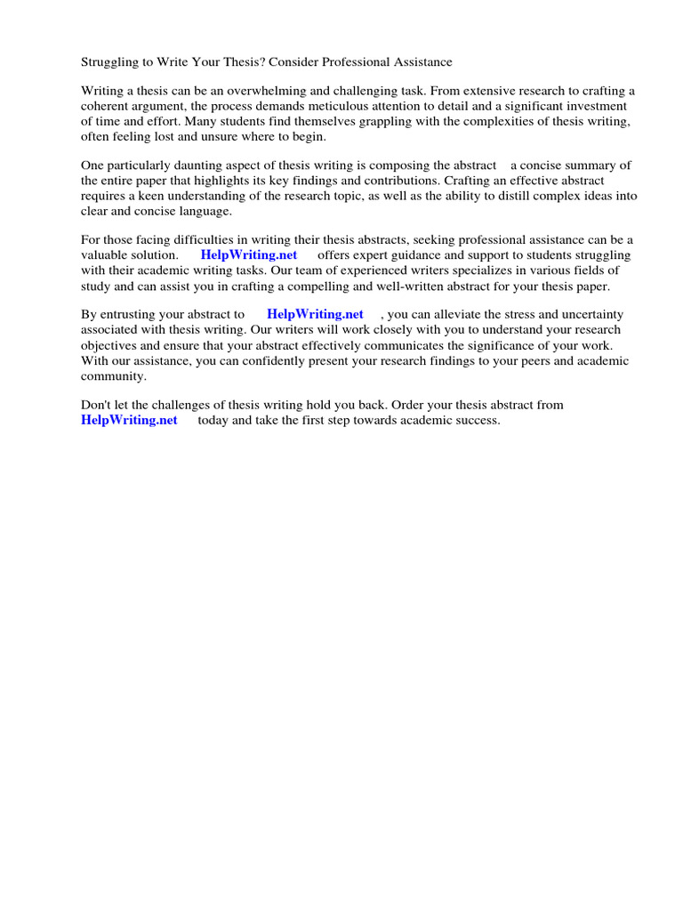 Sample Abstract of A Thesis Paper | PDF | Thesis | Abstract (Summary)