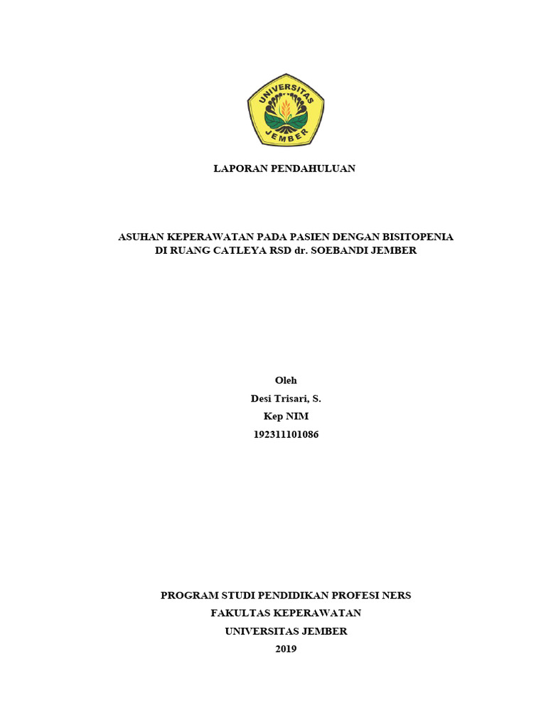 Asuhan Keperawatan Bisitopenia | PDF