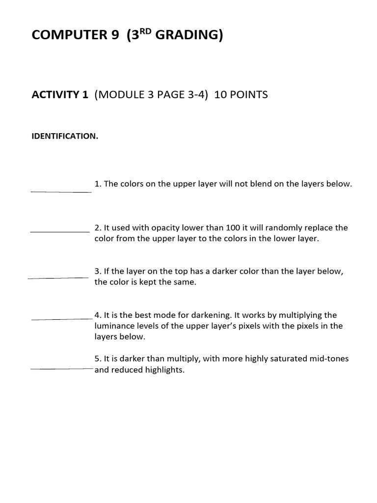 Computer 9 Activity 1 5 | PDF