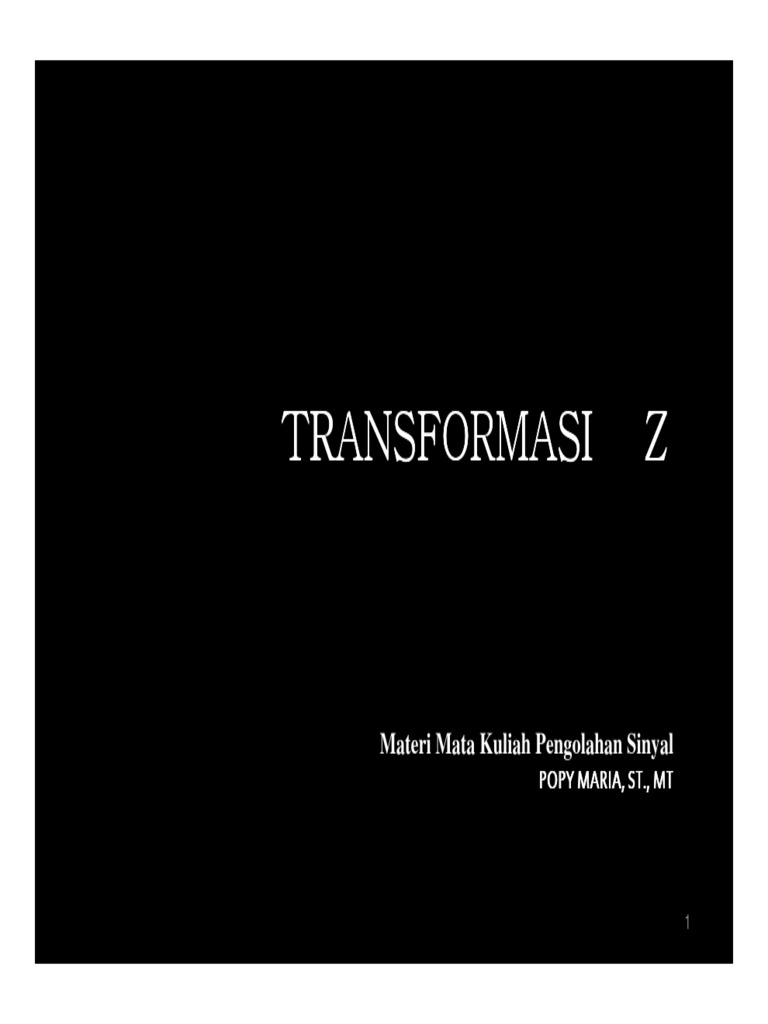 [10] Transformasi Z | PDF