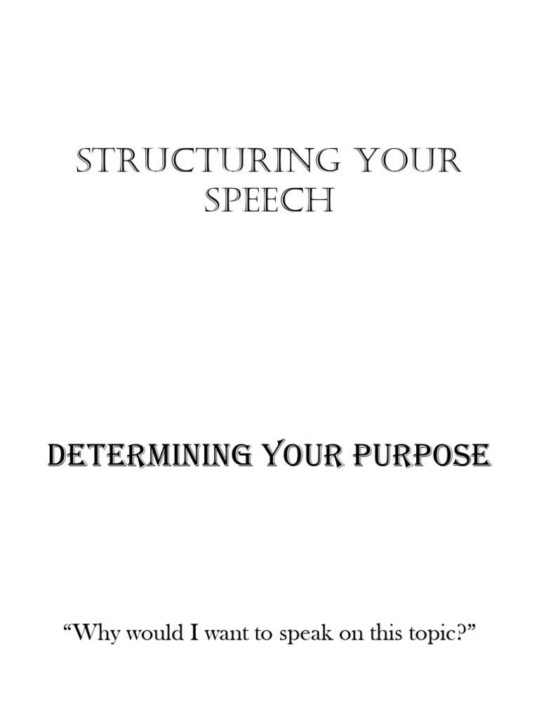Structuring Your Speech | PDF | Knowledge | Cognitive Science