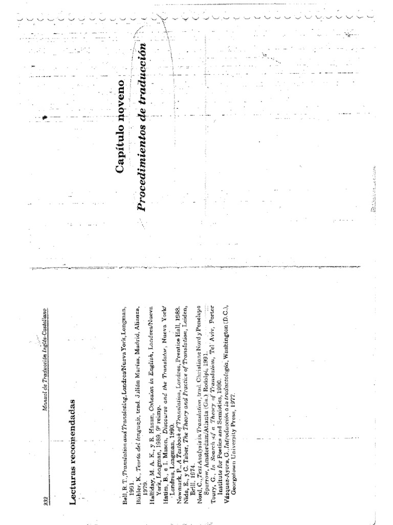 López Guix y Wilkinson - Cap. 9 Procedimientos de Traducción | PDF