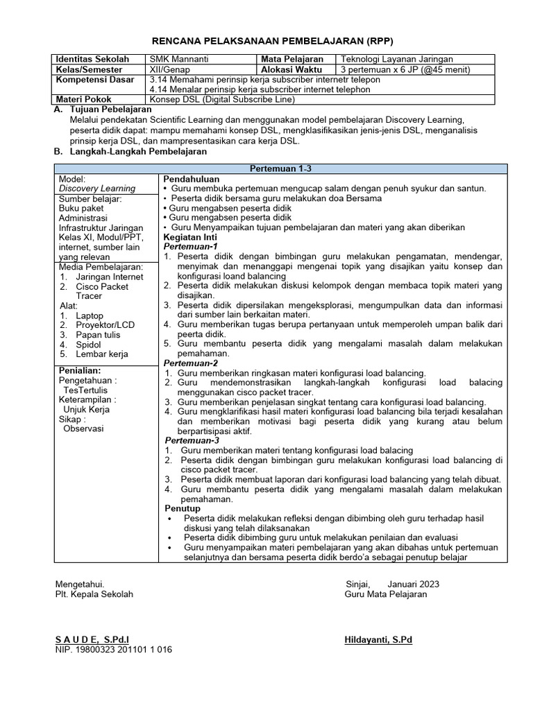 RPP TLJ | PDF | Seni