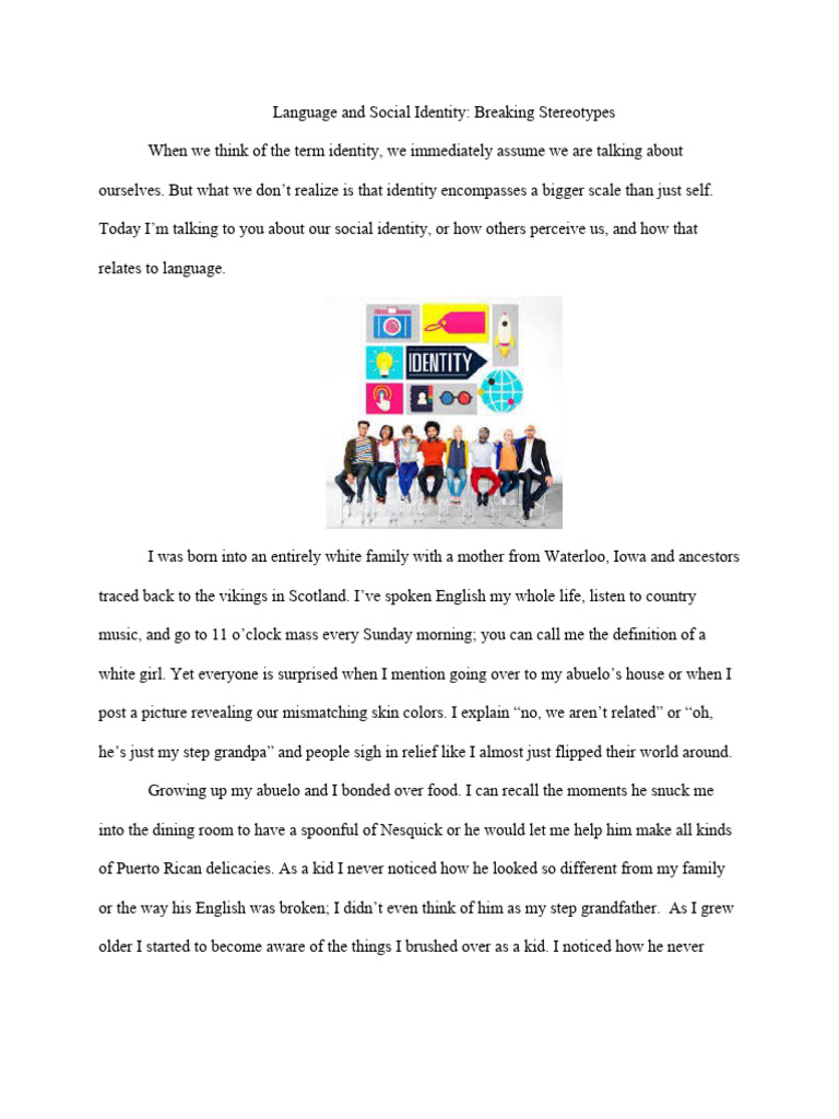 Language's Role in Social Identity | PDF | Accent (Sociolinguistics ...