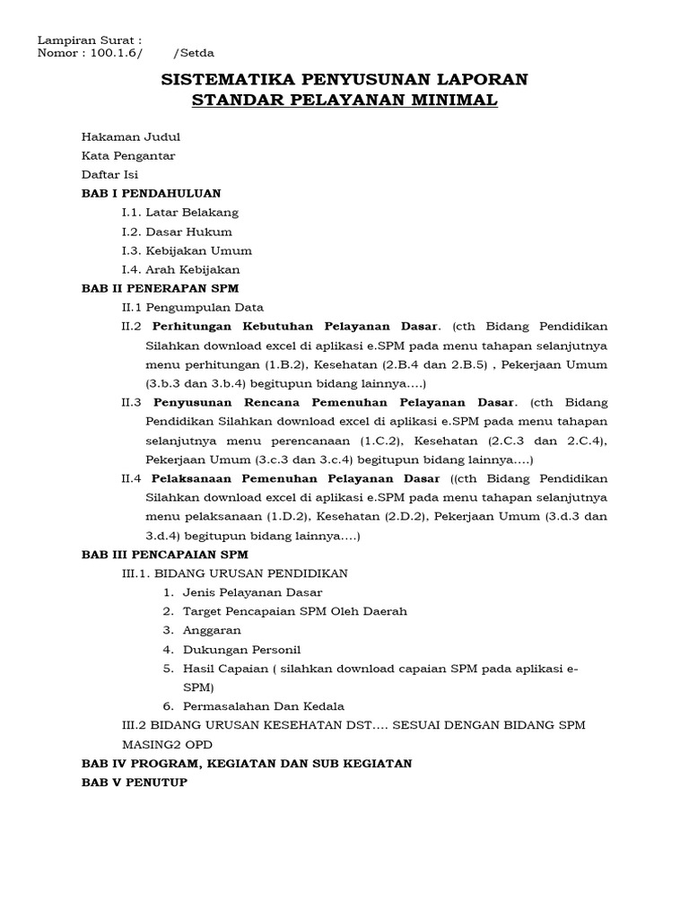 Sistematika Penyusunan Laporan 2023 | PDF