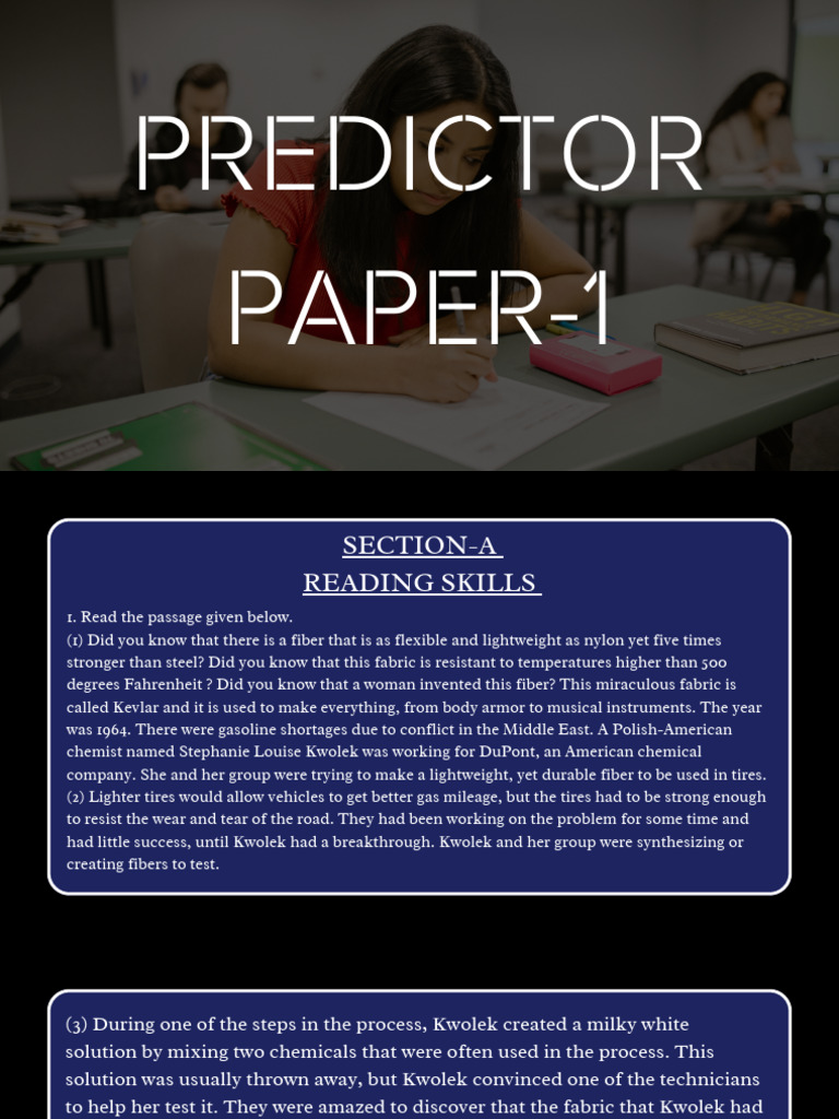 Predictor Paper 1 | PDF