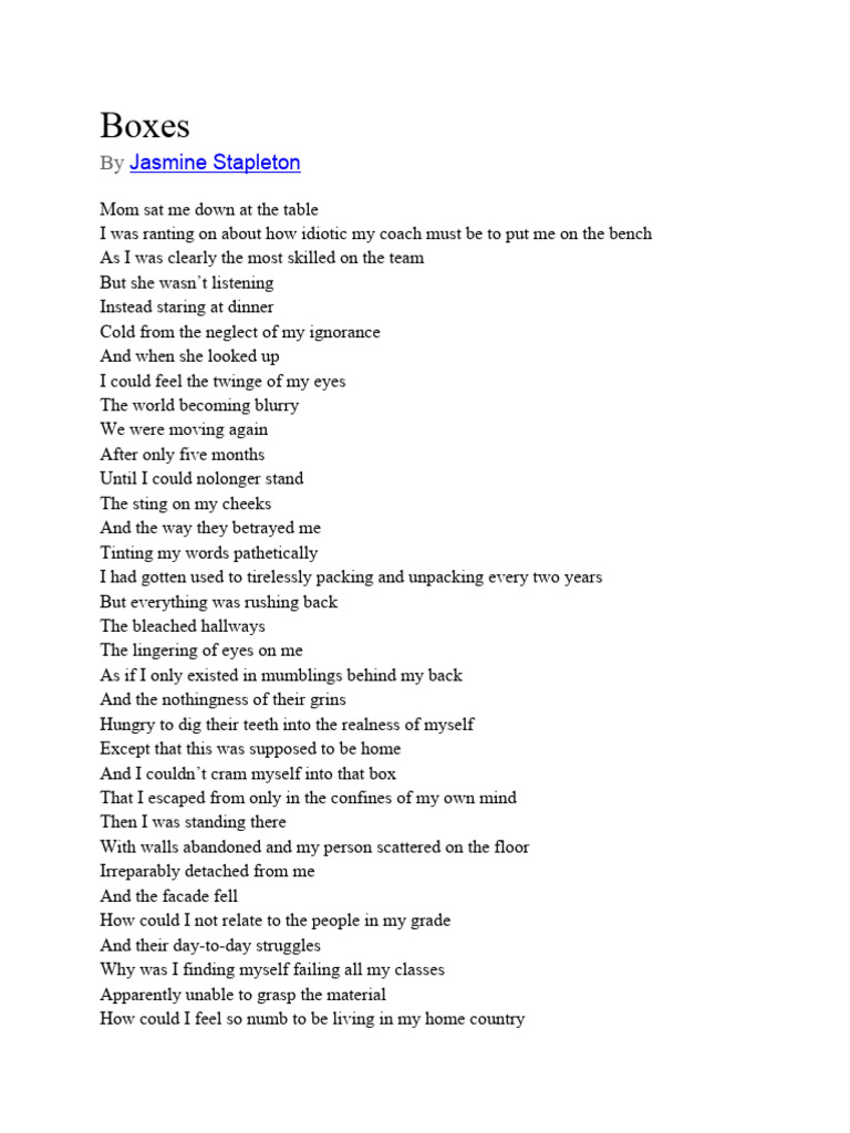 Jasmine Stapleton - CNF Draft | PDF