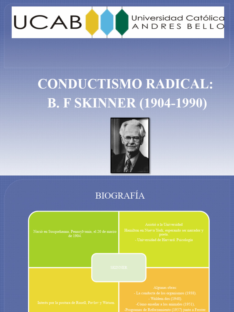 Tema 5 Conductismo Radical Skinner | PDF | Behaviorismo | Comportamiento