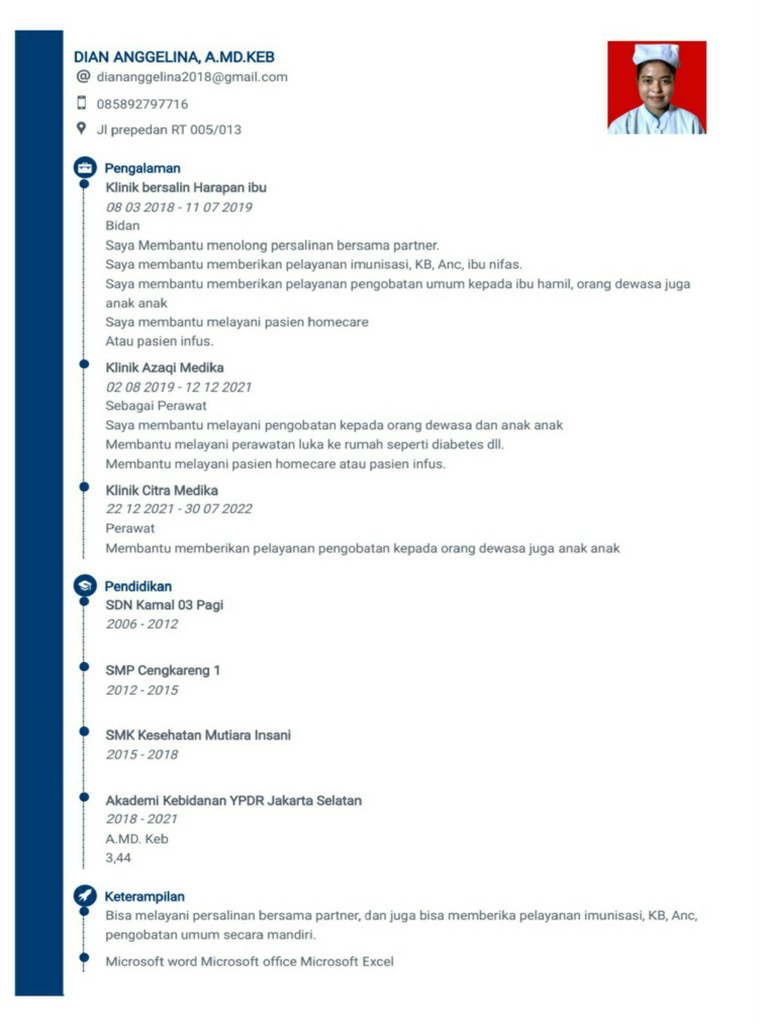 CV - Dian Anggelina | PDF
