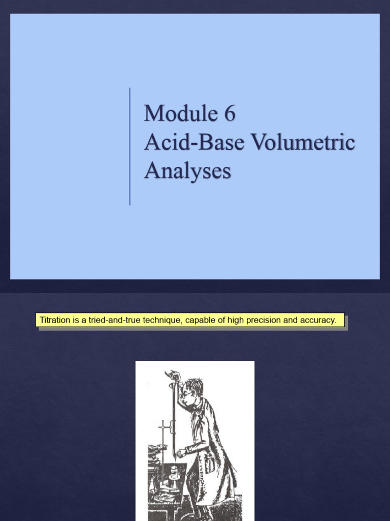 Unit 6 - AcidBase Volumetric Analysis | PDF | Titration | Chemistry