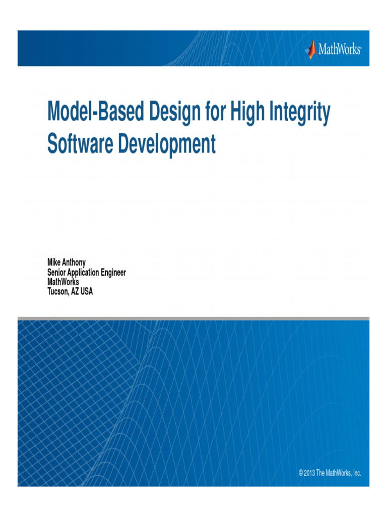 Model-Based Design for Software Integrity | PDF | Simulation | Formal ...