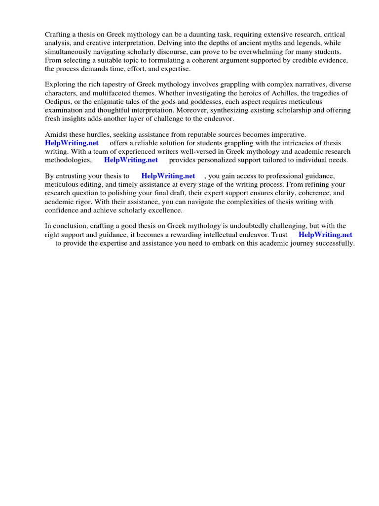 Good Thesis On Greek Mythology | PDF | Greek Mythology | Theseus