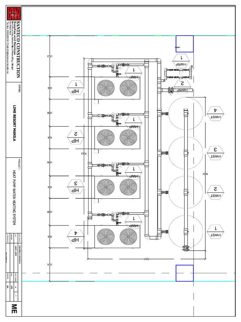 HEAT PUMP EQUIPMENT SCHEDULE WITH DIMENSION | PDF