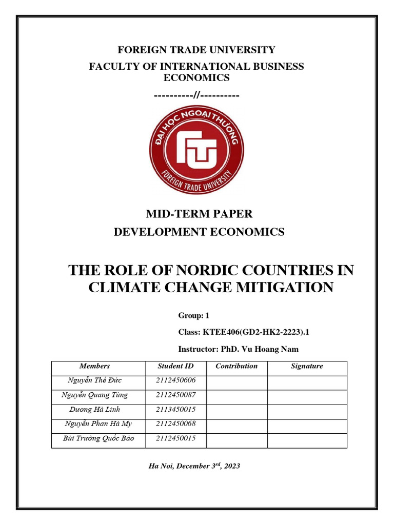 Group 1 Development Economics | PDF