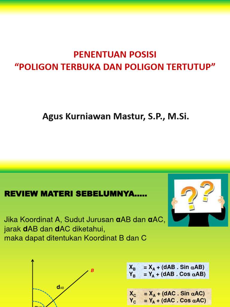 Penentuan Posisi Poligon Terbuka dan Tertutup | PDF