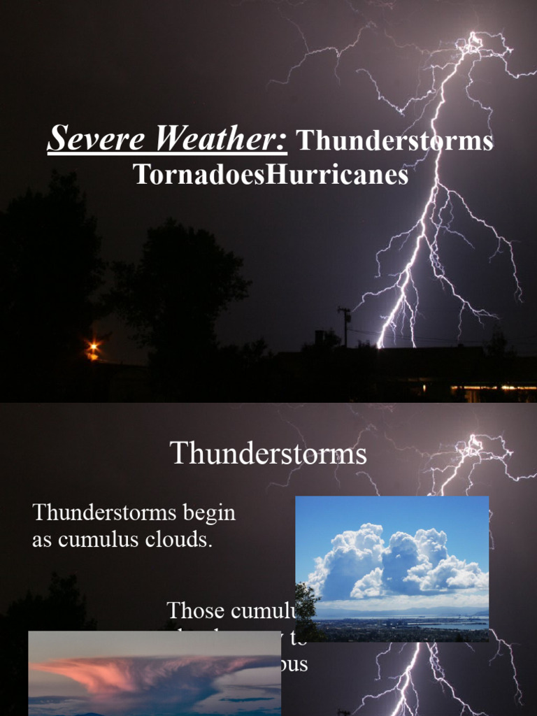 Thunderstorms, Tornadoes and Hurricanes | PDF | Thunderstorm | Tornadoes