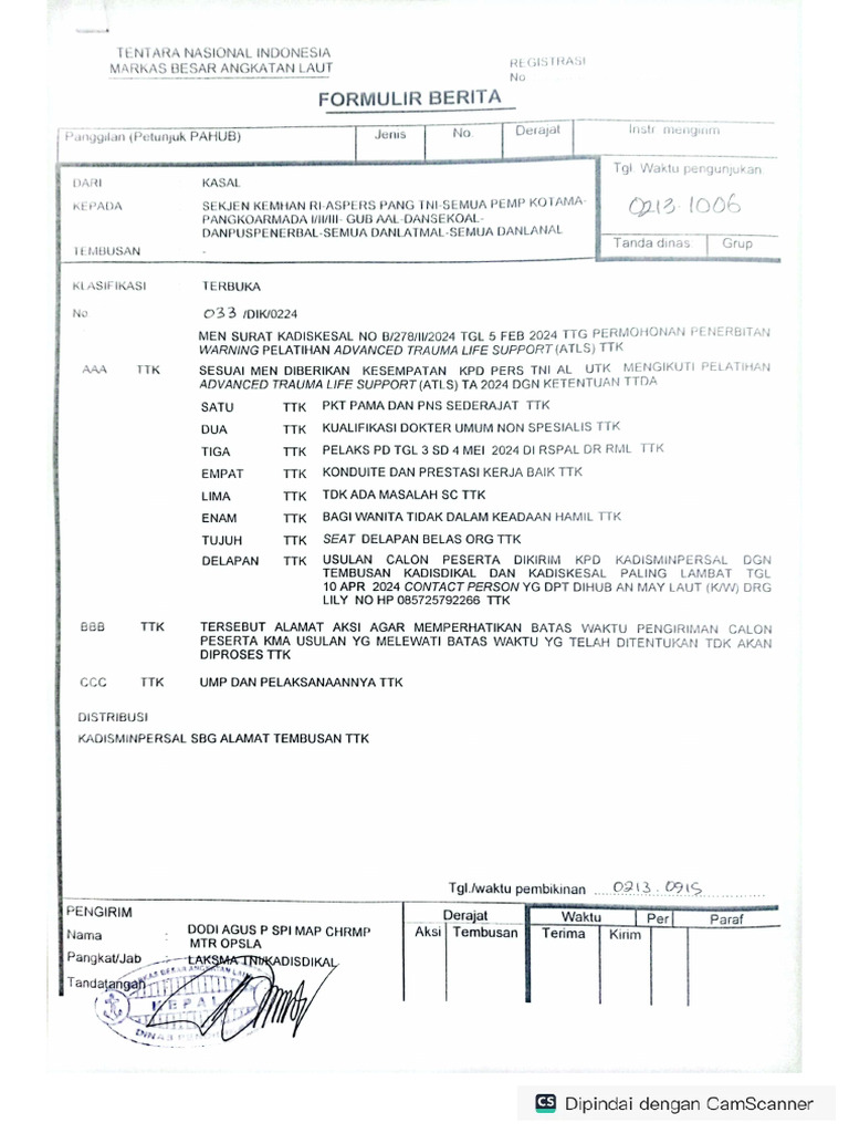 Tgm Warning Atls Ta. 2024 | PDF