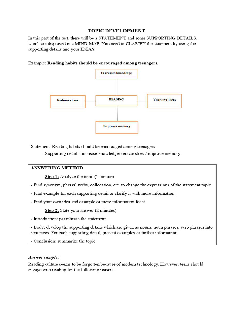 Speaking Topic | PDF | Phrase | Adolescence