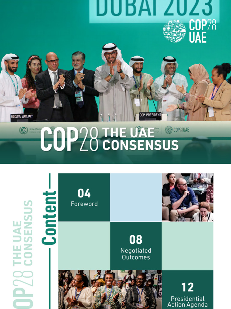 COP28 The UAE Consensus Brochure 19122023 | PDF | Climate Change Mitigation | Renewable Energy