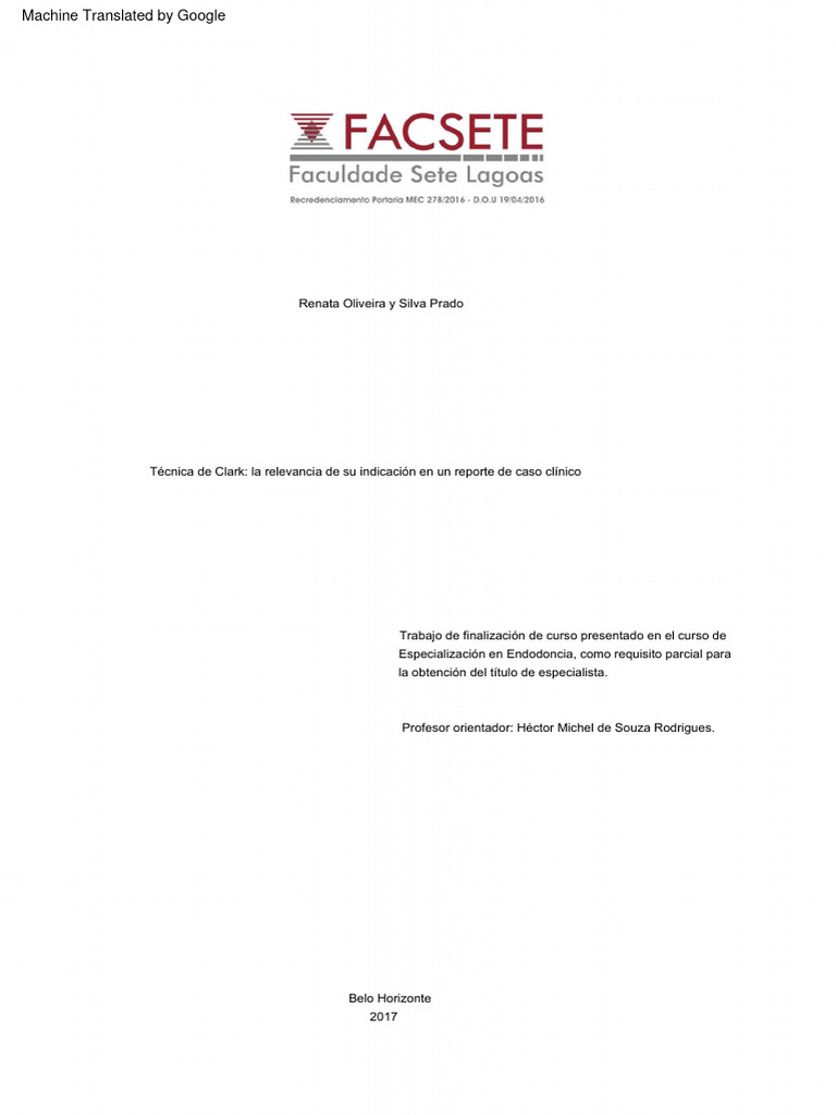 Tecnica de Clark Traduccion | Descargar gratis PDF | Odontología ...