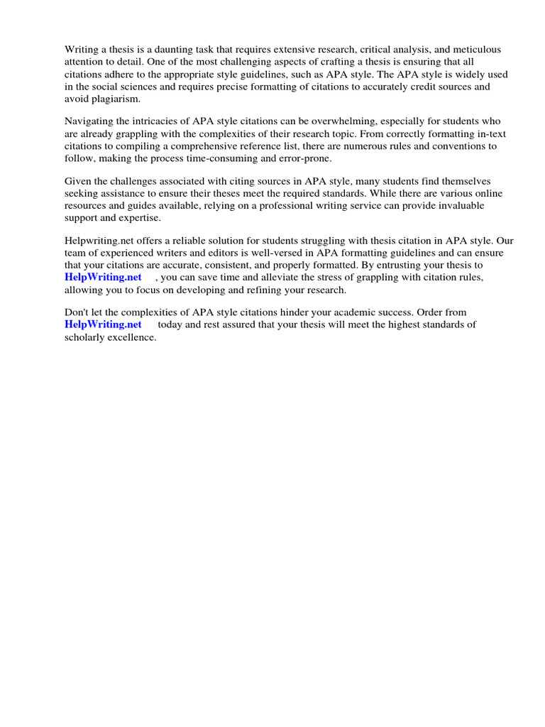 Thesis Citation In Apa Style Pdf Apa Style Citation