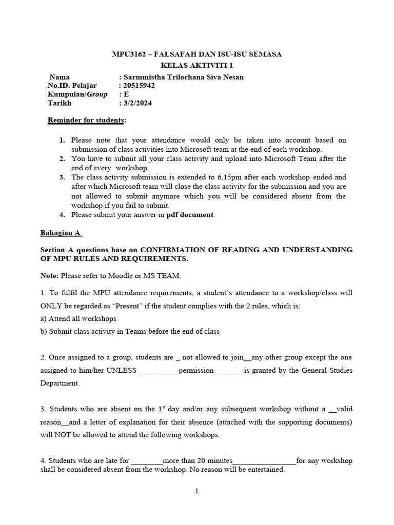 Class Work 1 Spring Pdf