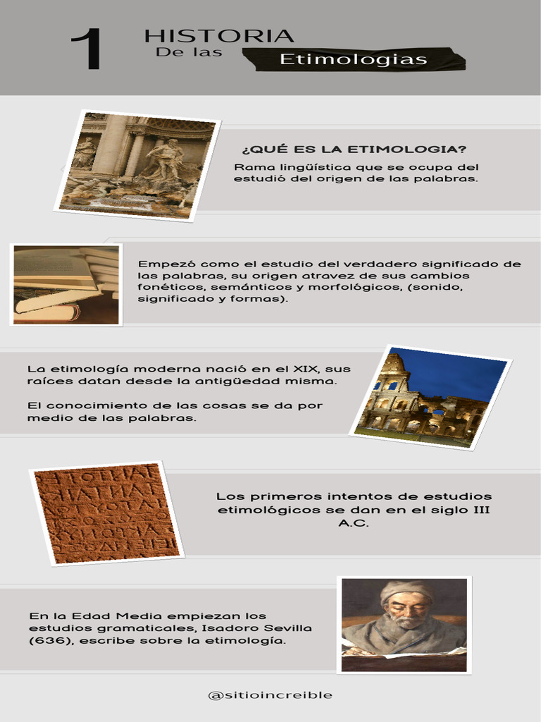 Historia de Las Etimologias | PDF | Artes del Lenguaje y Comunicación