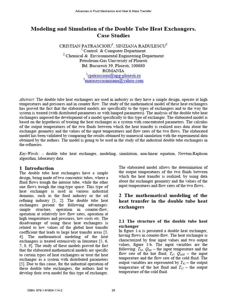 Modeling and Simulation of The Double Tu | PDF