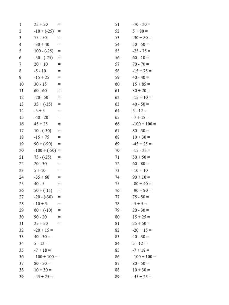 Latihan Bil Bulat | PDF