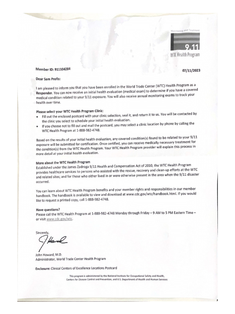 WTC Health - 1 | PDF