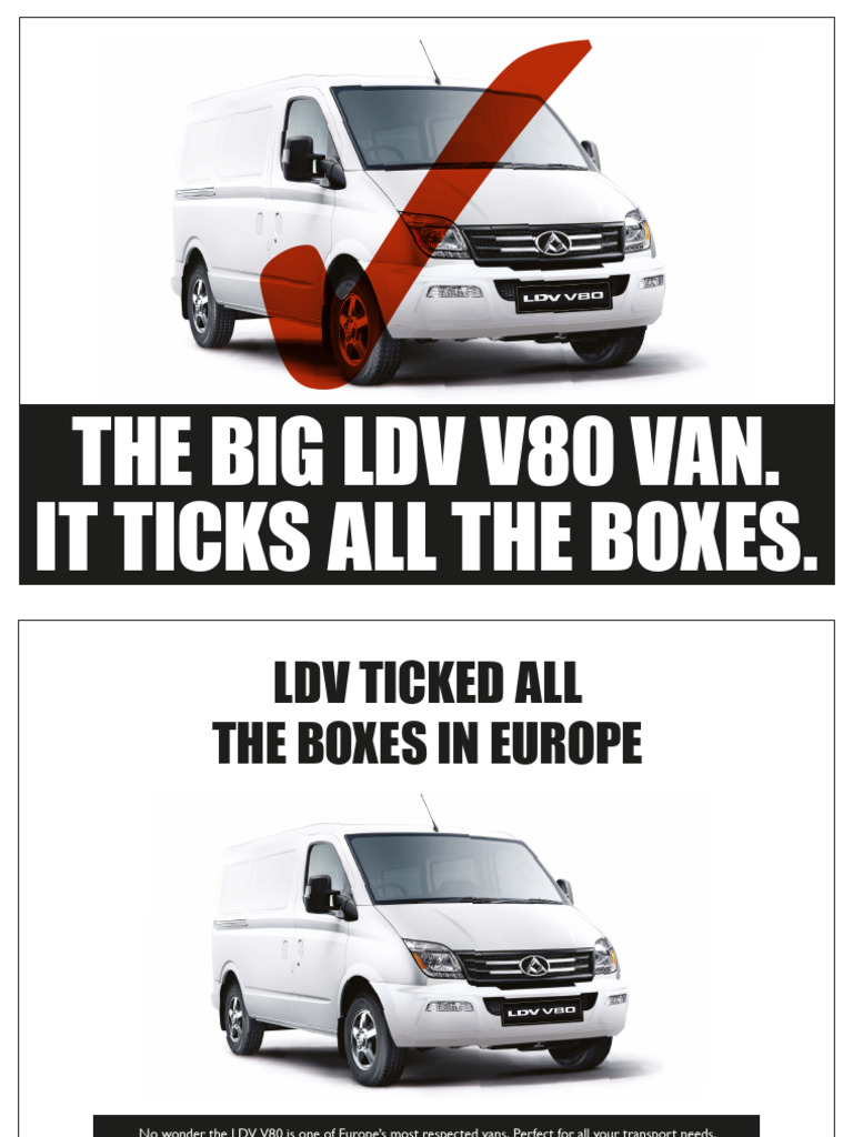 LDV V80 Van: Specs & Features Overview | PDF