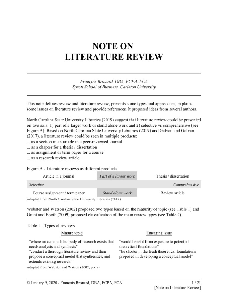 Understanding Literature Reviews in Research | PDF | Systematic Review ...