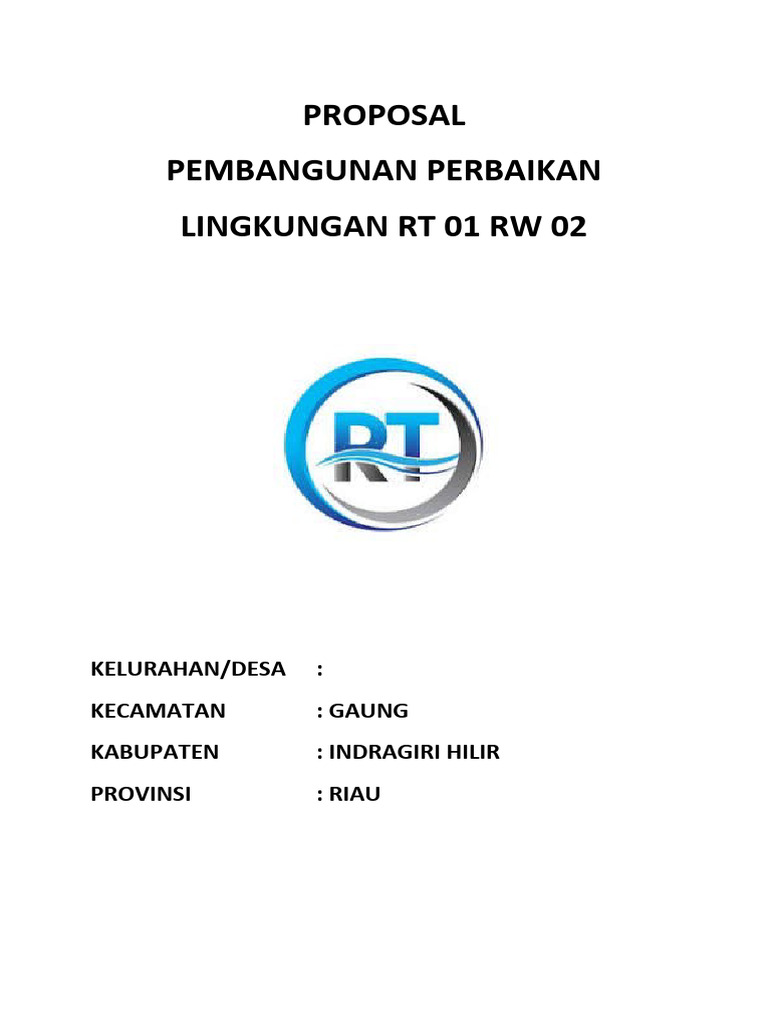 Proposal Perbaikan Jalan RT 01/02 Gaung | PDF