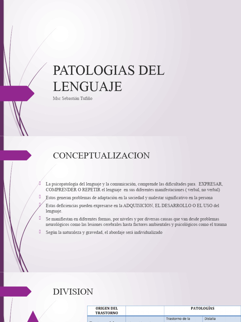 Patologias Del Lenguaje | PDF