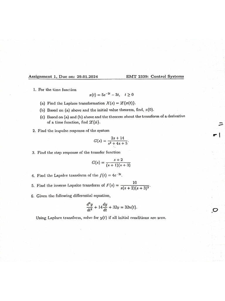 Control Assignment 1 | PDF