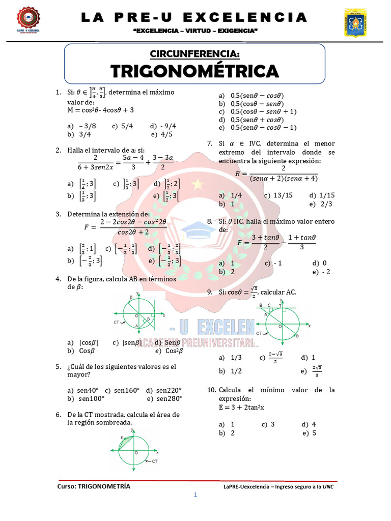 Problemas de Trigonometría Avanzada | PDF | Ciencia y matemáticas