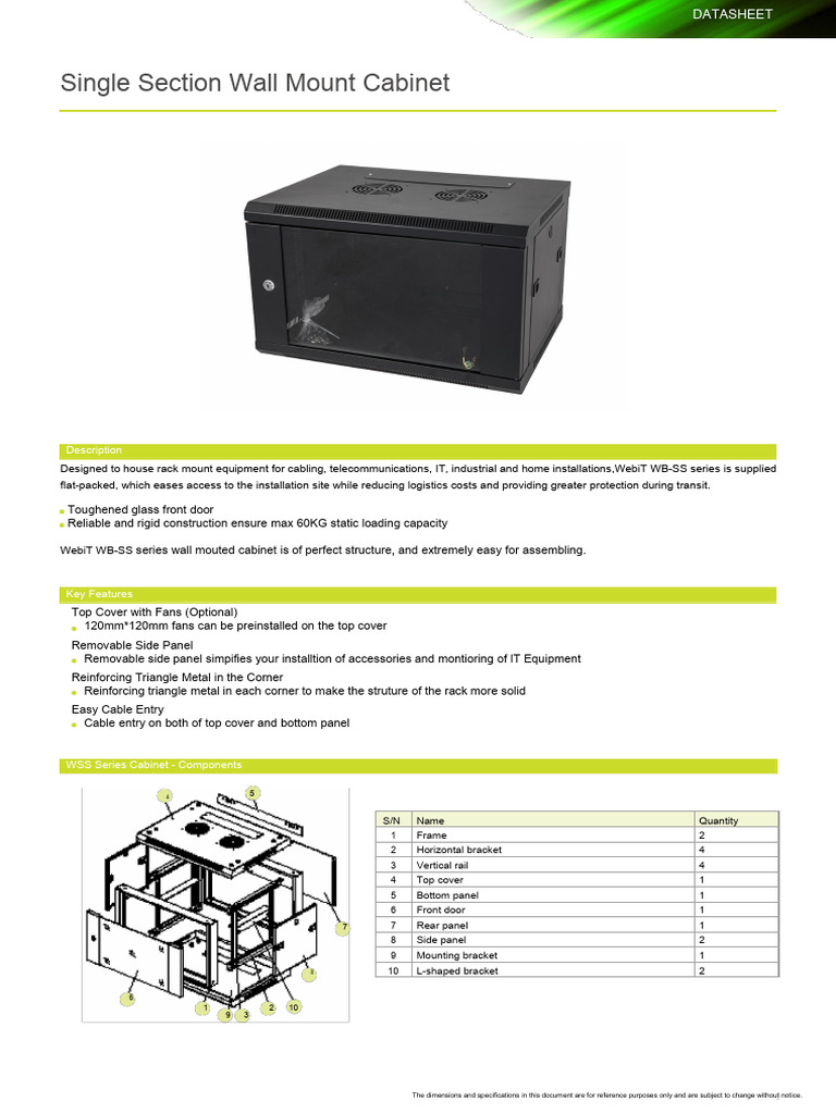 Ficha Técnica Racks 4 y 8 Uds | PDF | Door | Equipment