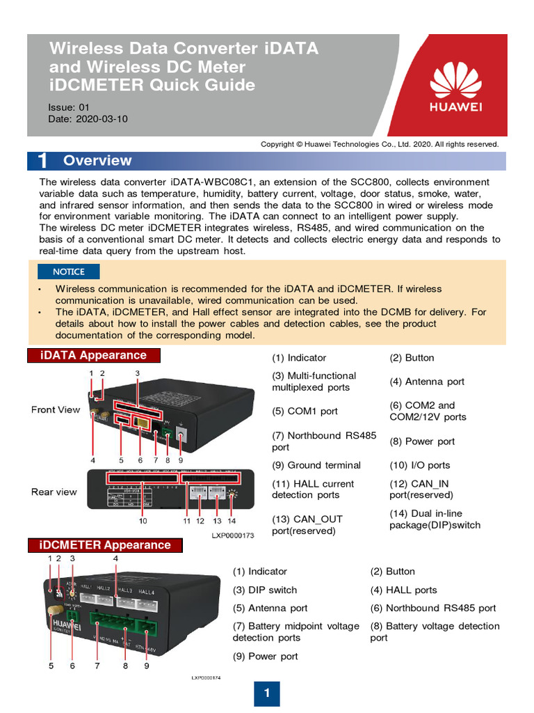 Wireless Data Converter IDATA and Wireless DC Meter IDCMETER Quick Guide | PDF | Power Supply ...